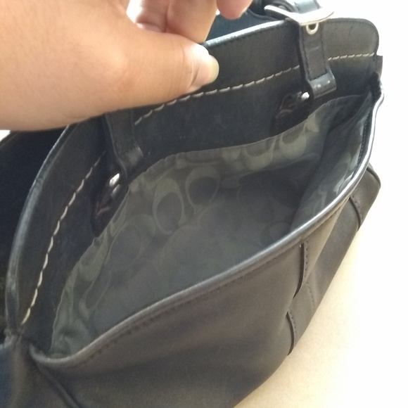 Coach | Bags | Coach Hampton 7465 Black Leather Satchel | Poshmark